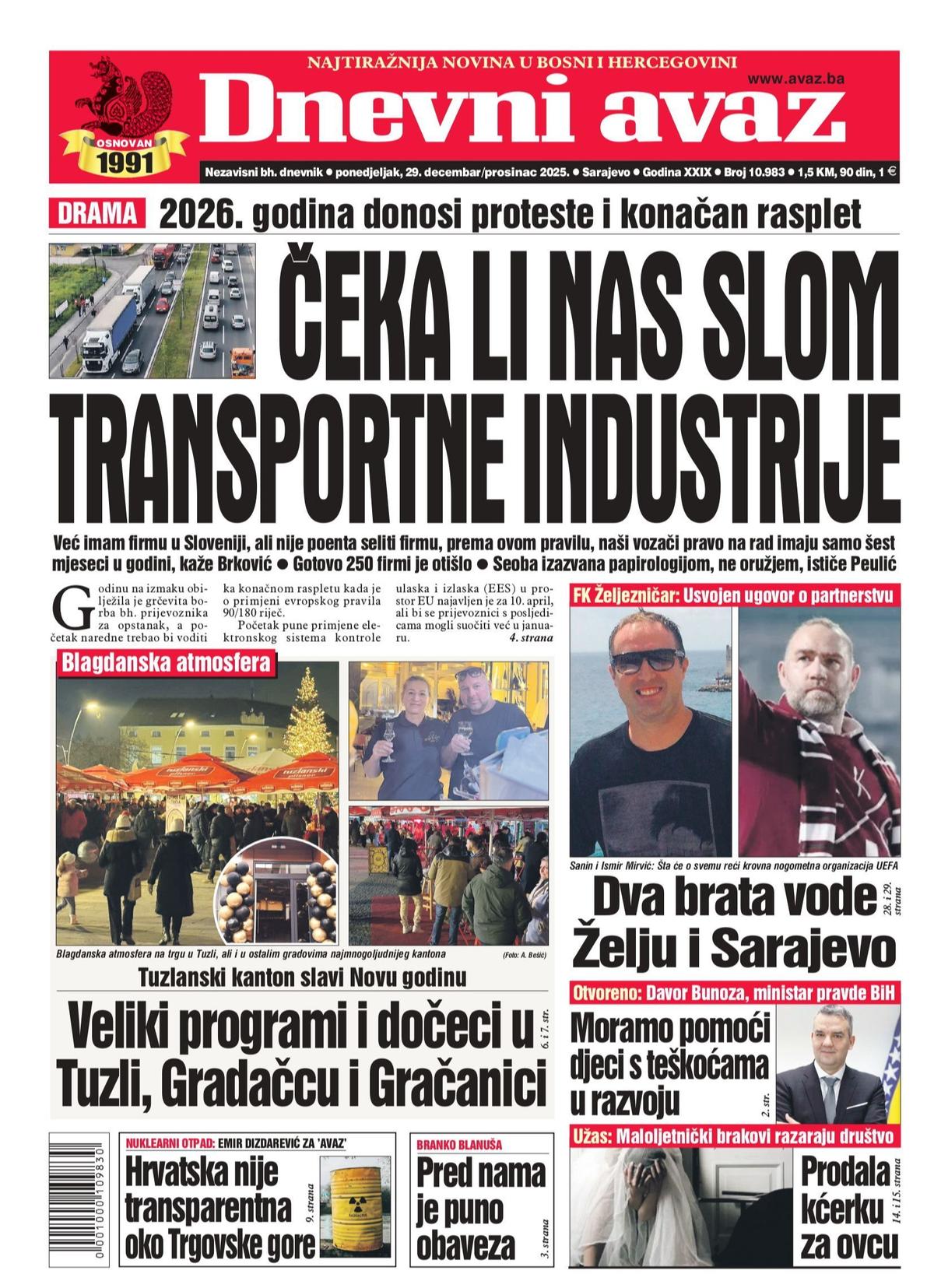 Dnevni avaz - Najnovije vijesti iz BiH i svijeta