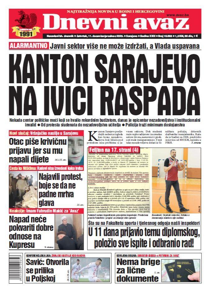 Dnevni avaz - Najnovije vijesti iz BiH i svijeta