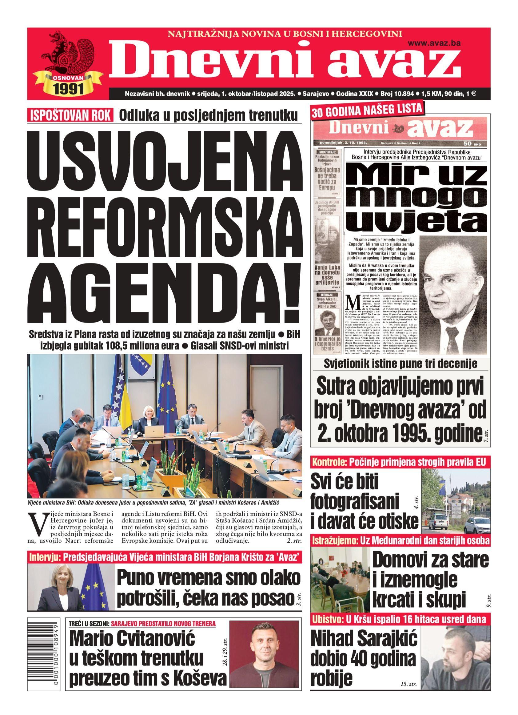 Dnevni avaz - Najnovije vijesti iz BiH i svijeta