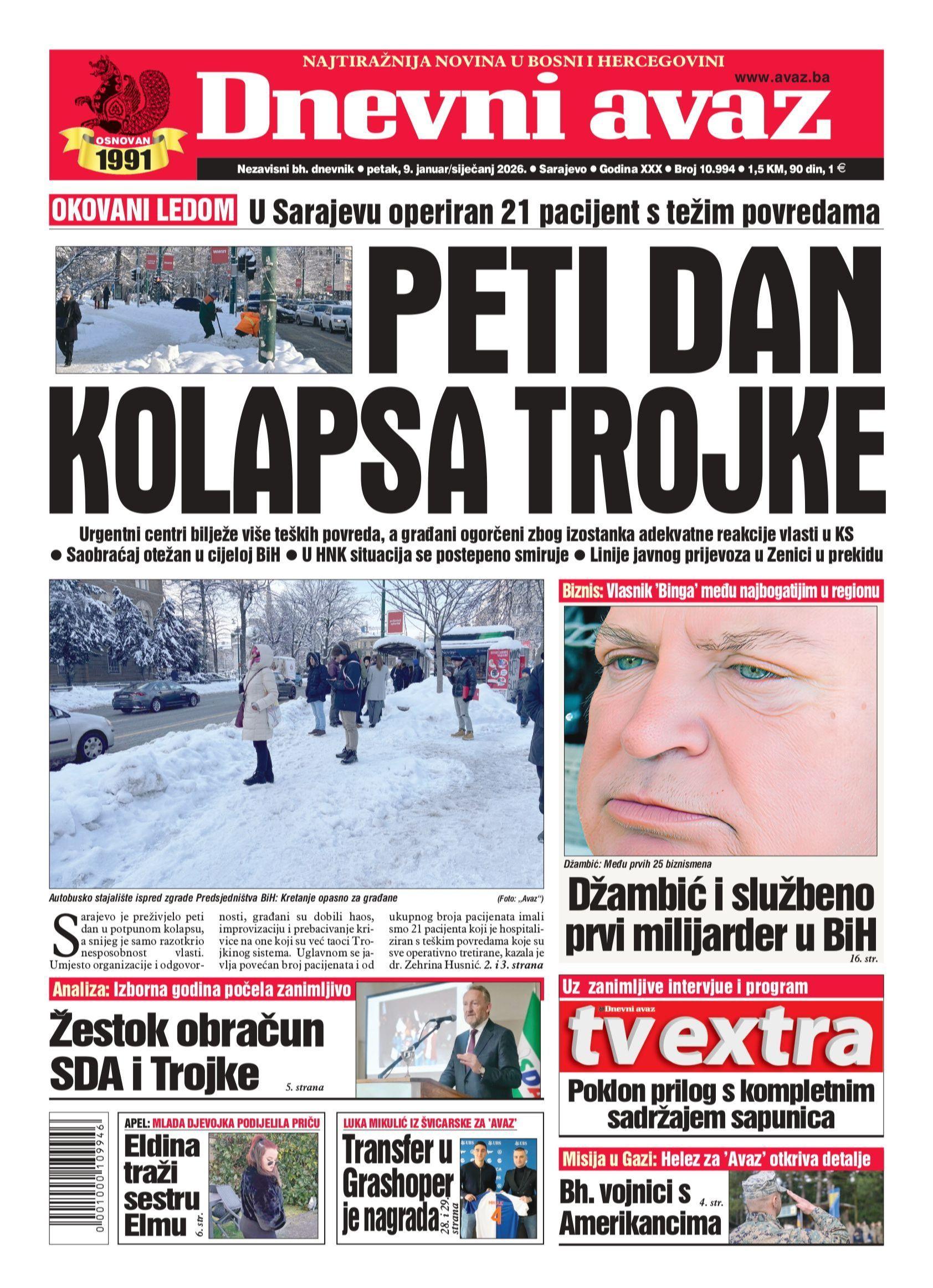 Dnevni avaz - Najnovije vijesti iz BiH i svijeta
