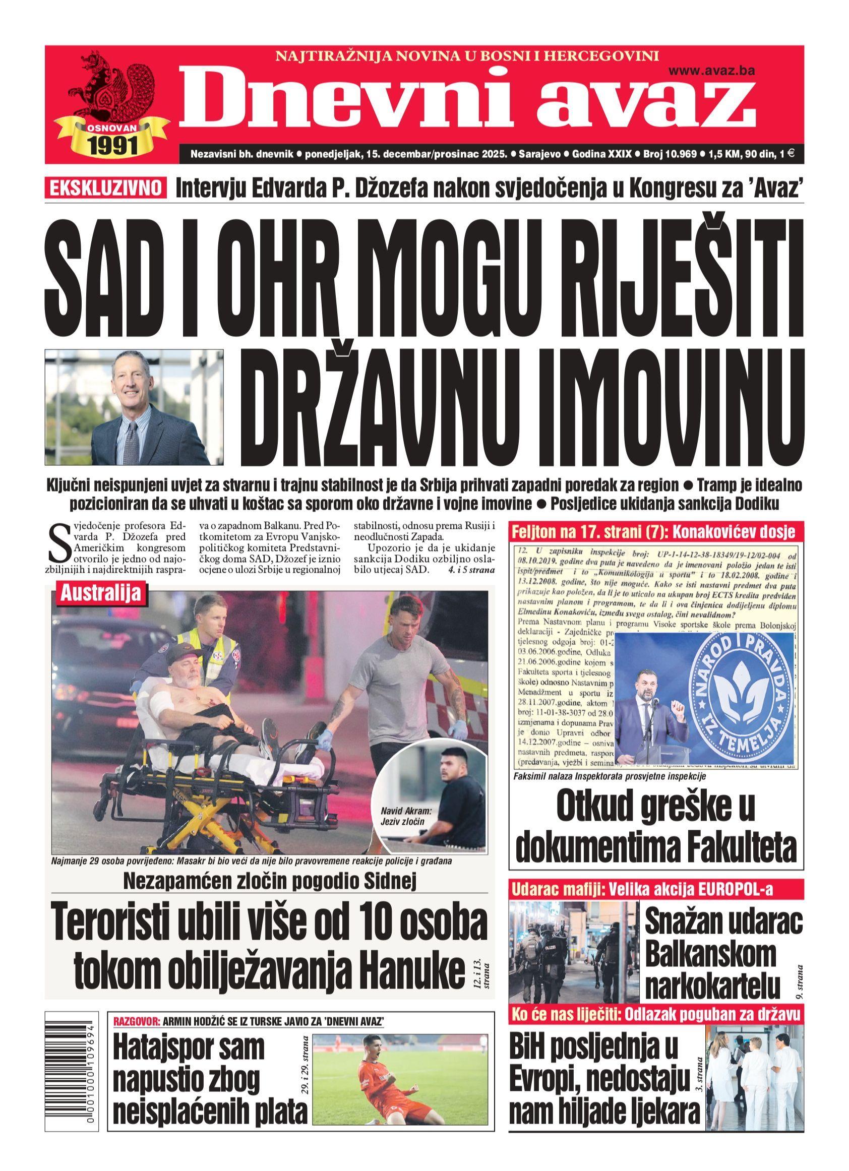 Dnevni avaz - Najnovije vijesti iz BiH i svijeta