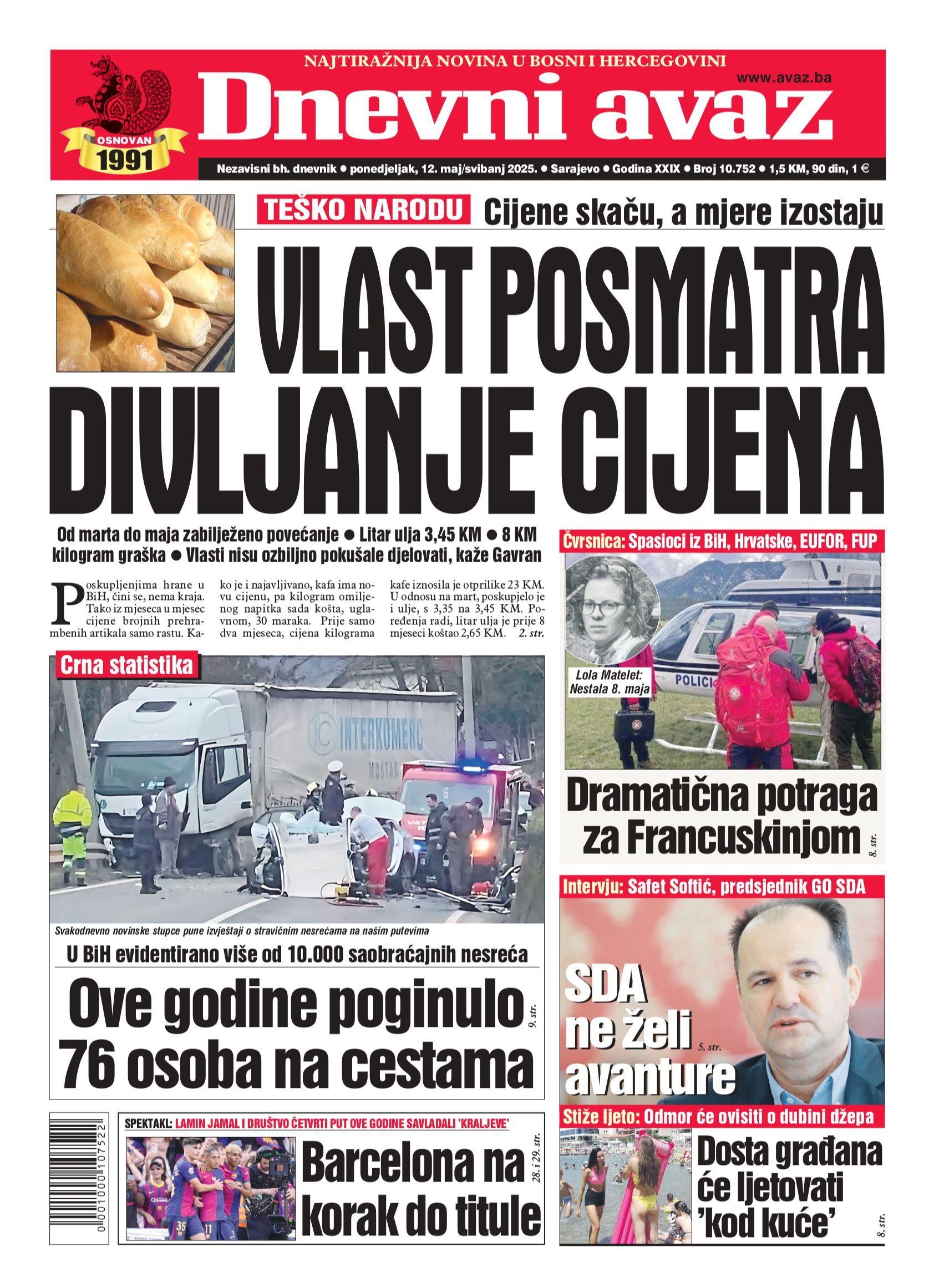 Dnevni avaz - Najnovije vijesti iz BiH i svijeta