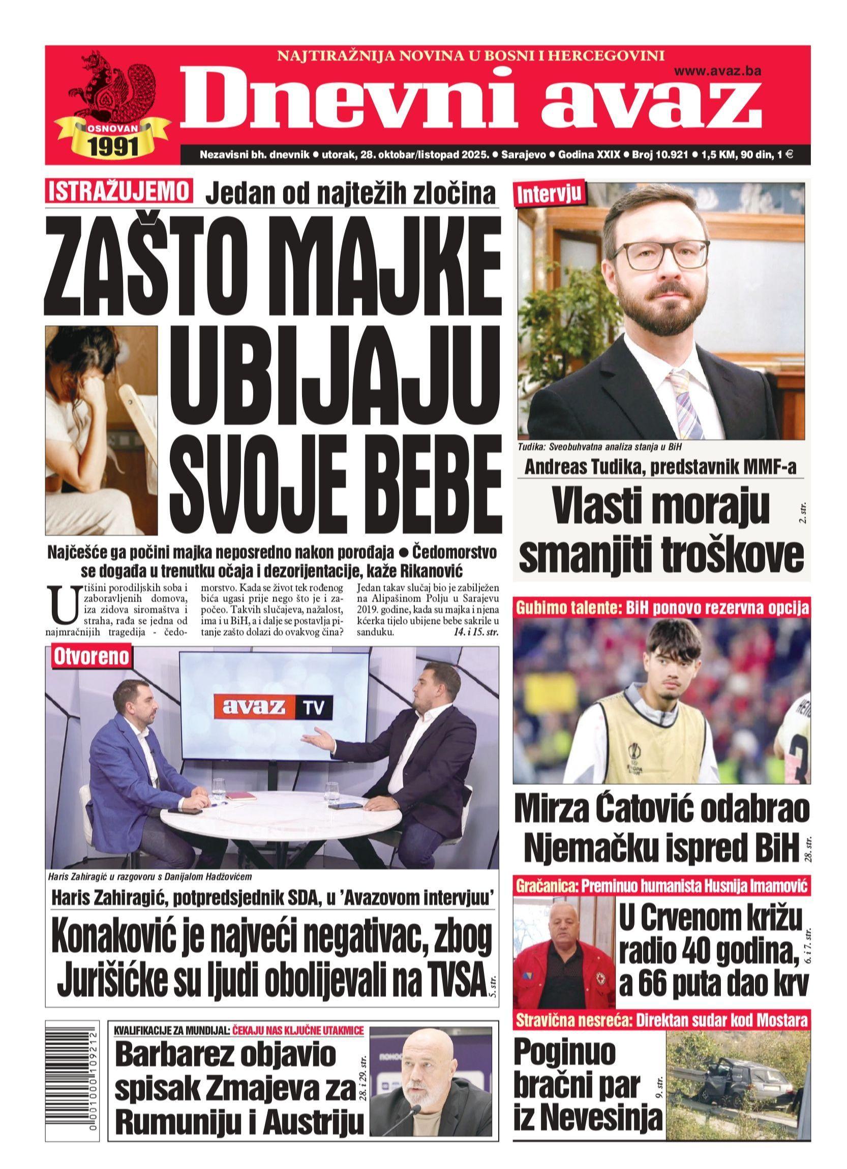Dnevni avaz - Najnovije vijesti iz BiH i svijeta