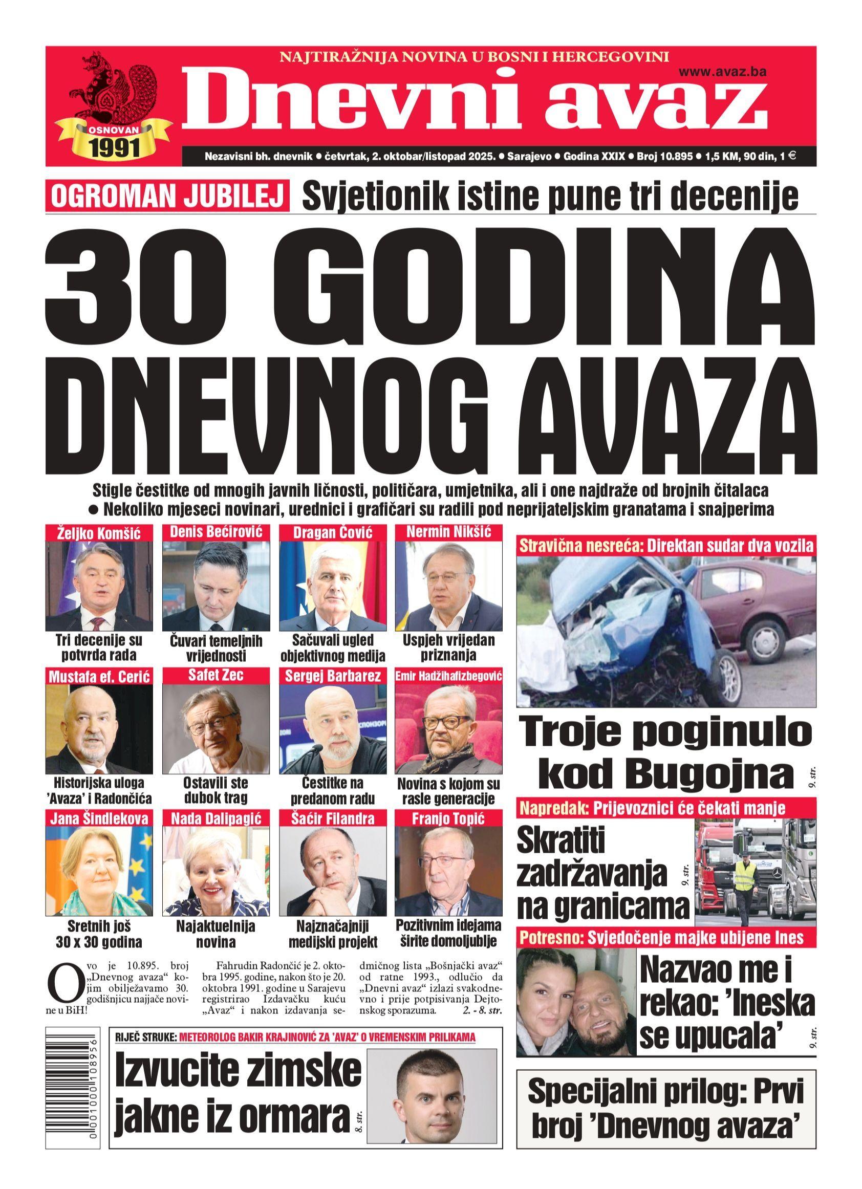 Dnevni avaz - Najnovije vijesti iz BiH i svijeta