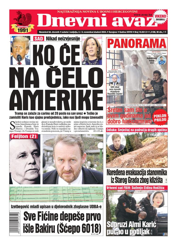 Dnevni avaz - Najnovije vijesti iz BiH i svijeta