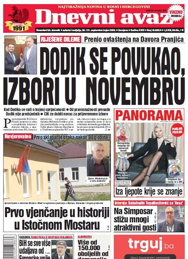 Dnevni avaz - Najnovije vijesti iz BiH i svijeta