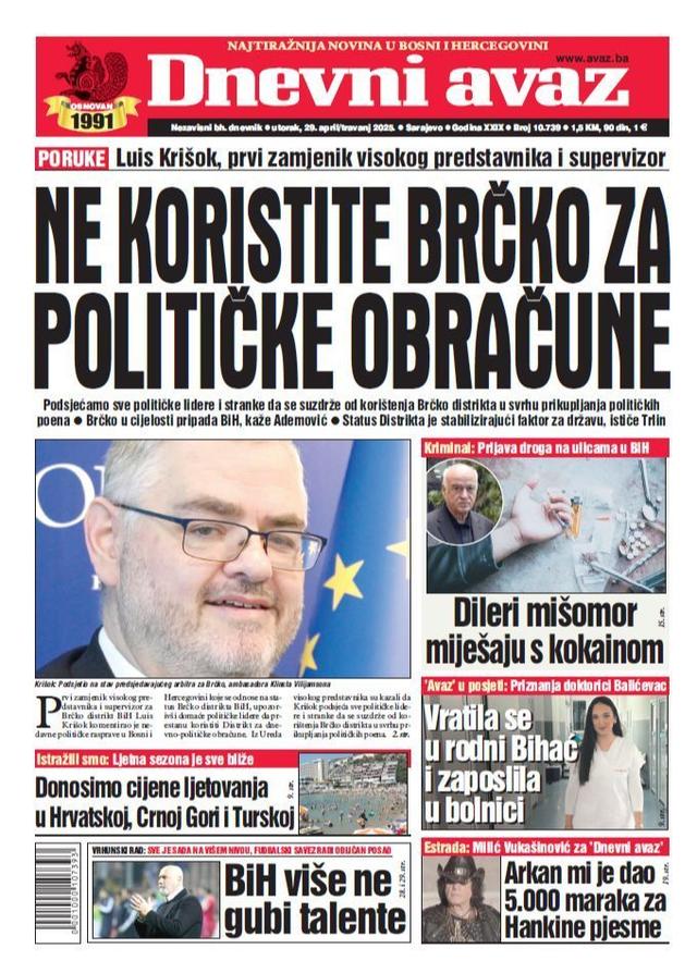 Dnevni avaz - Najnovije vijesti iz BiH i svijeta