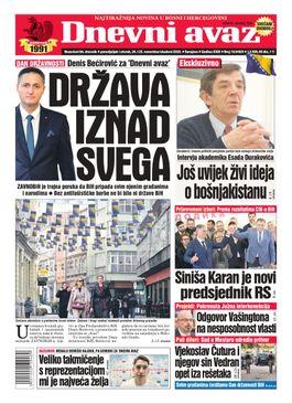 U dvobroju "Dnevnog avaza" čitajte: Država iznad svega