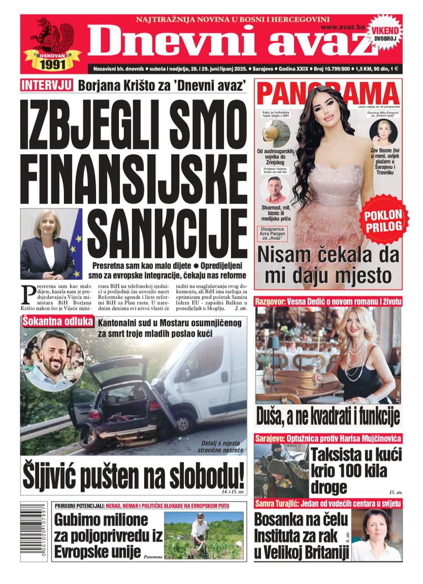 Dnevni avaz - Najnovije vijesti iz BiH i svijeta