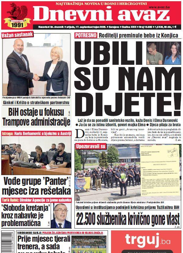 Dnevni avaz - Najnovije vijesti iz BiH i svijeta