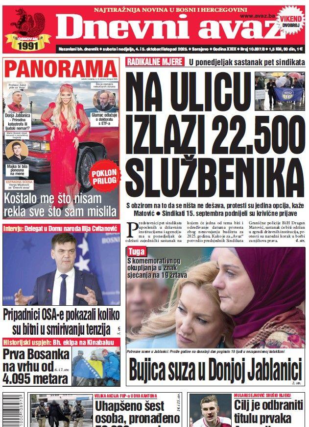 Dnevni avaz - Najnovije vijesti iz BiH i svijeta