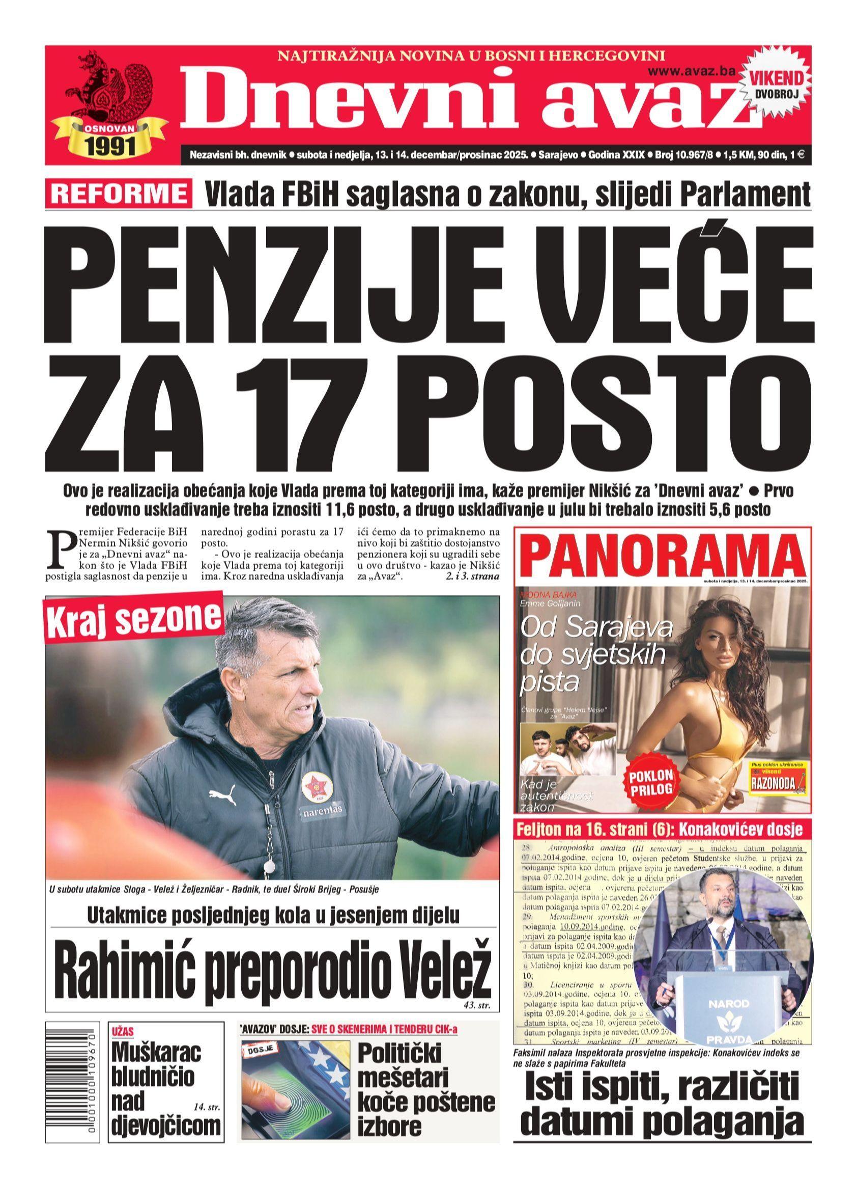 Dnevni avaz - Najnovije vijesti iz BiH i svijeta