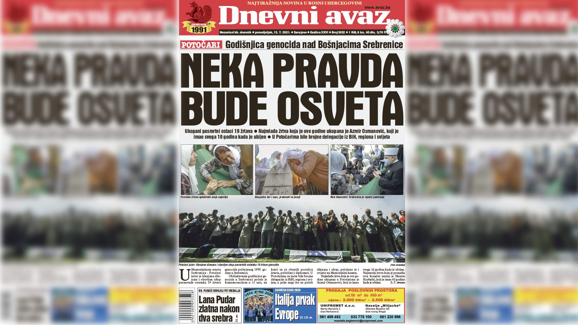 Dnevni Avaz Danasnje Novine Srebrenica