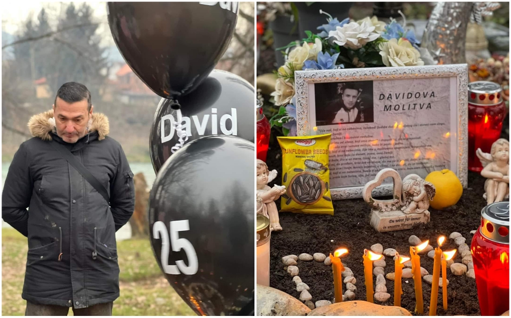 Tužno obilježavanje Davidovog rođendana: Otac Davor sam, sa crnim ...