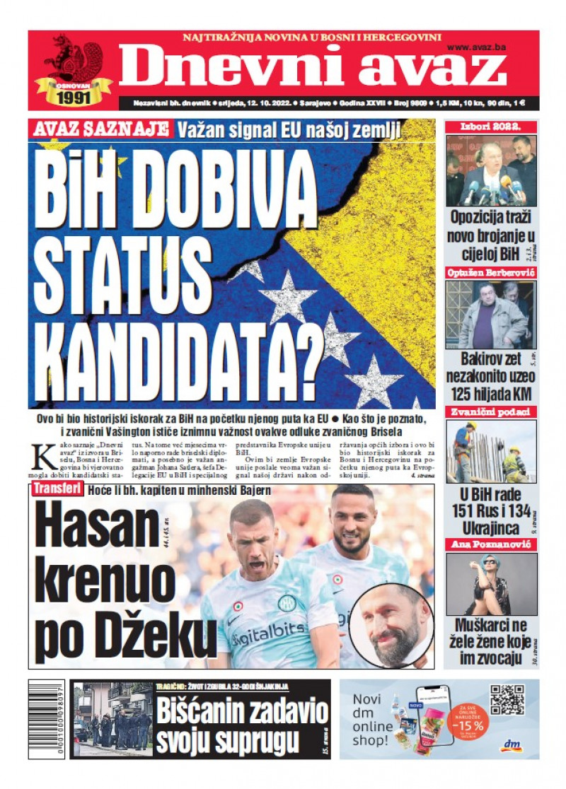 Dnevni avaz - Najnovije vijesti iz BiH i svijeta